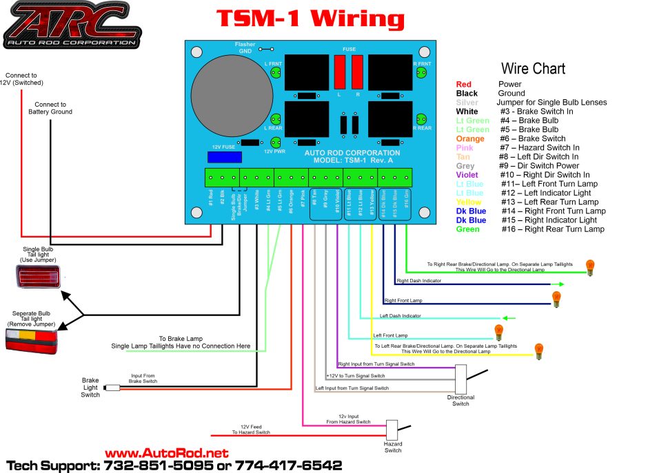 NEW!!! ARC-TSM-1 Turn Signal Module - Auto Rod Corporation